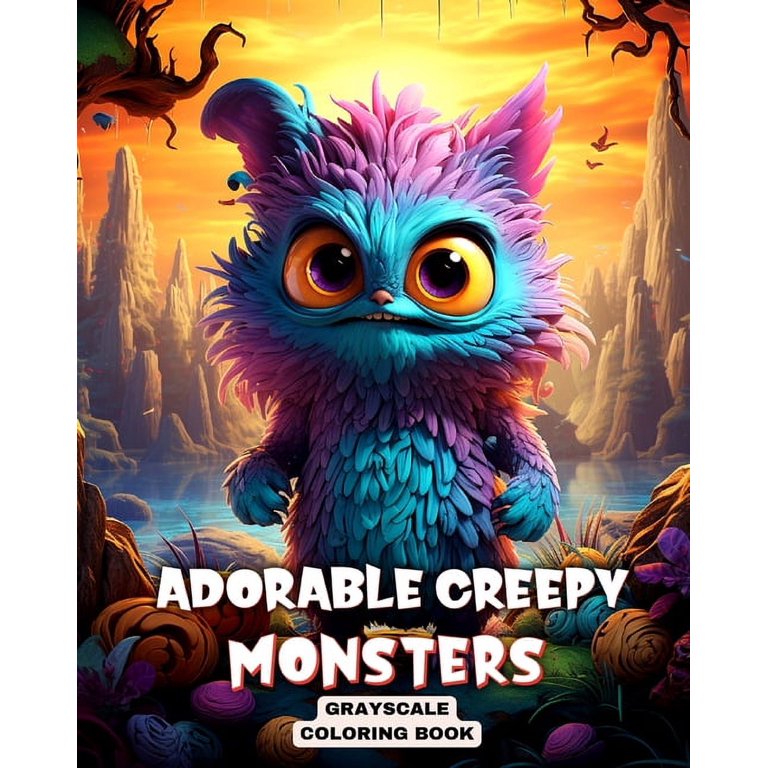 adorable creepy monsters coloring book