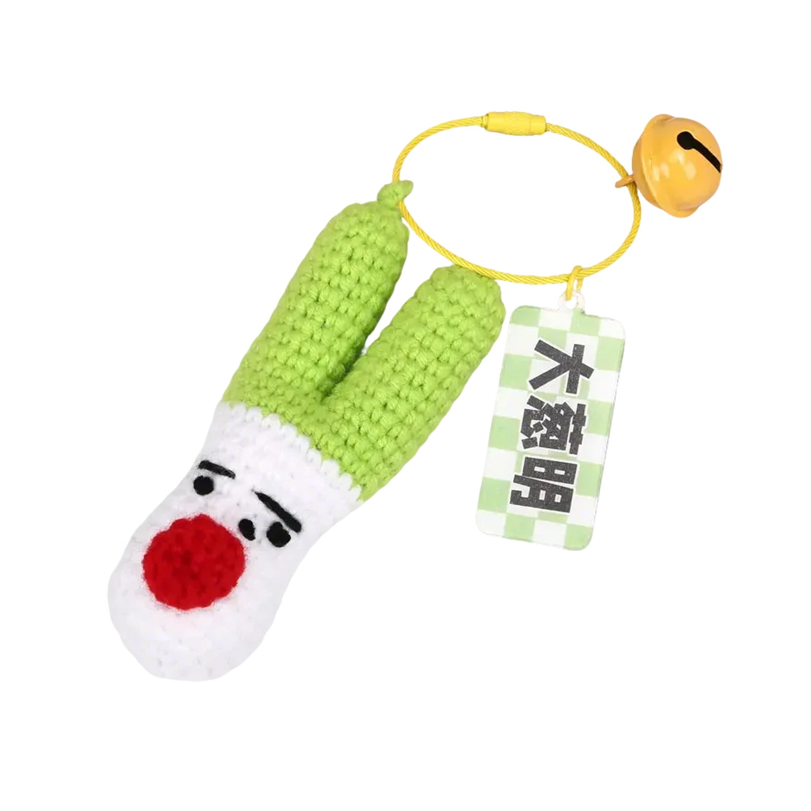 Adorable Crochet Garlic/Cabbage/Scallion/Chilis Keychain Vegetable ...
