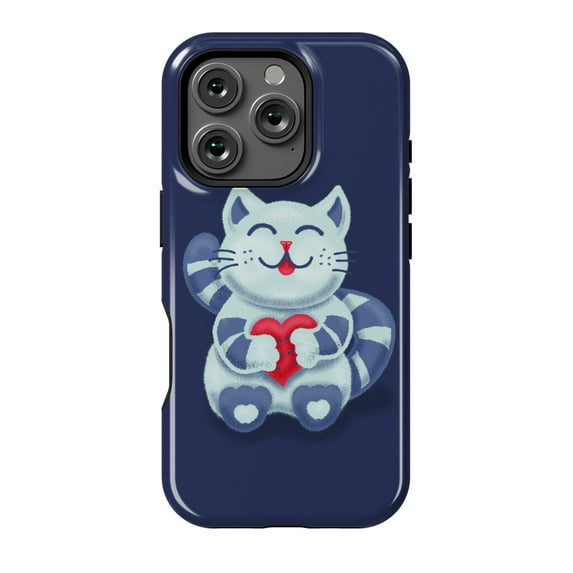 Adorable Cute Blue Pattern Transparent iPhone Case for 11/12/13/14/15 ...
