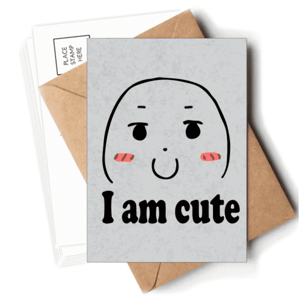 Adorable Cute Chat Face Cartoon Postcards Envelopes Blank Note Cards ...