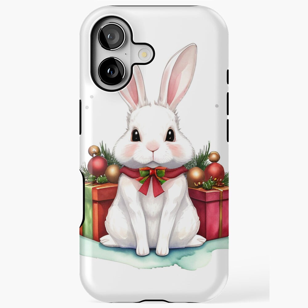 Adorable Cute Holiday Christmas Rabbit Phone Case 17 16 15 14 13 12 11 ...