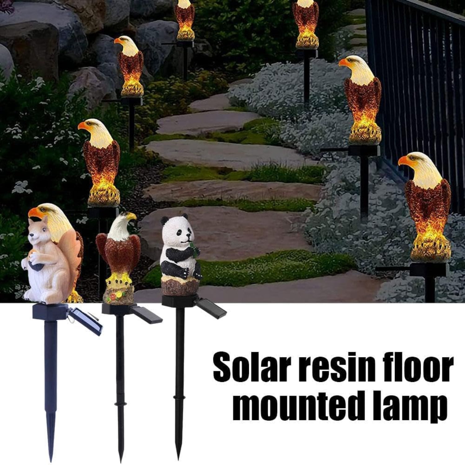 Adorable and Cute Waterproof Panda Solar LED Light for Outdoor Garden ...