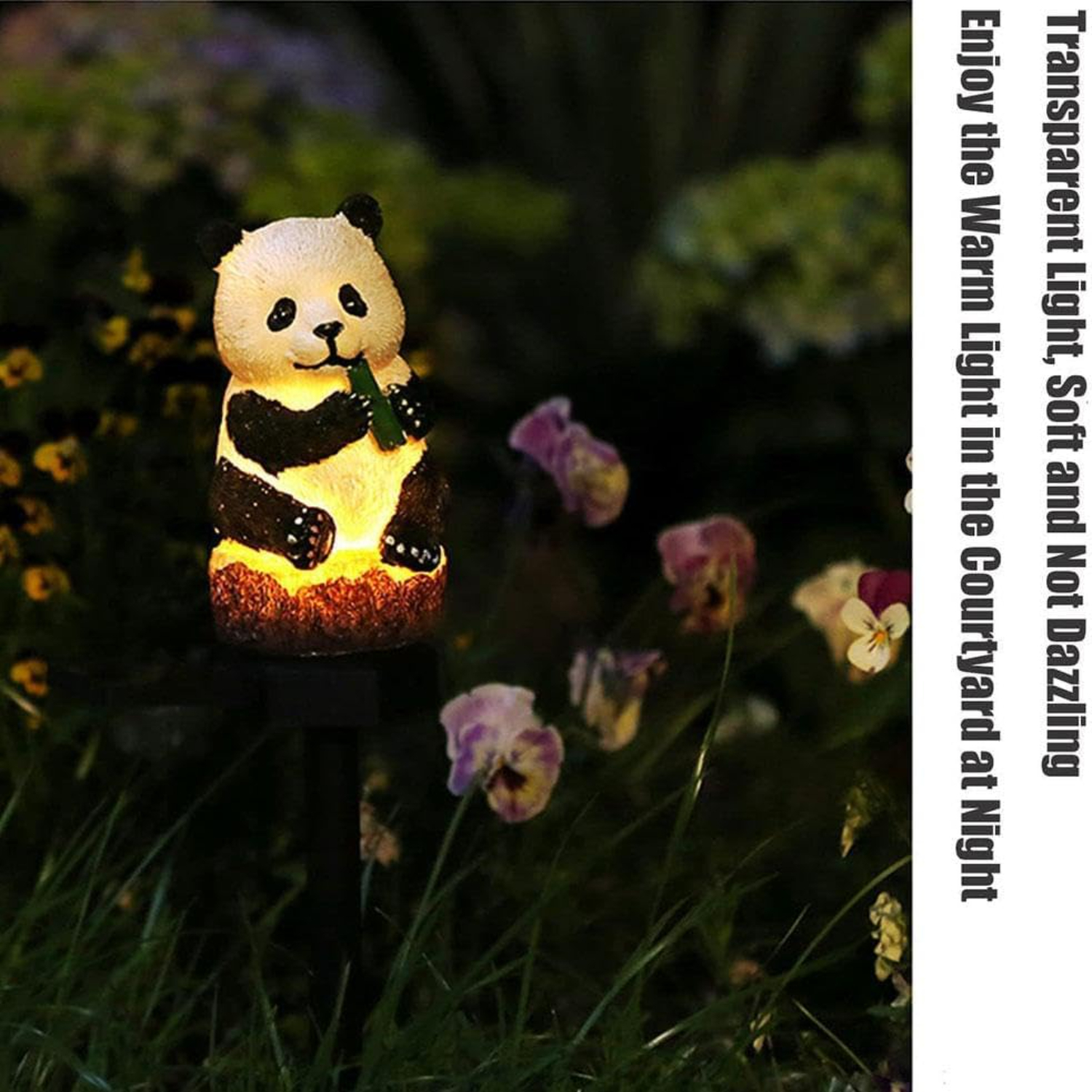 Adorable and Cute Waterproof Panda Solar LED Light for Outdoor Garden ...