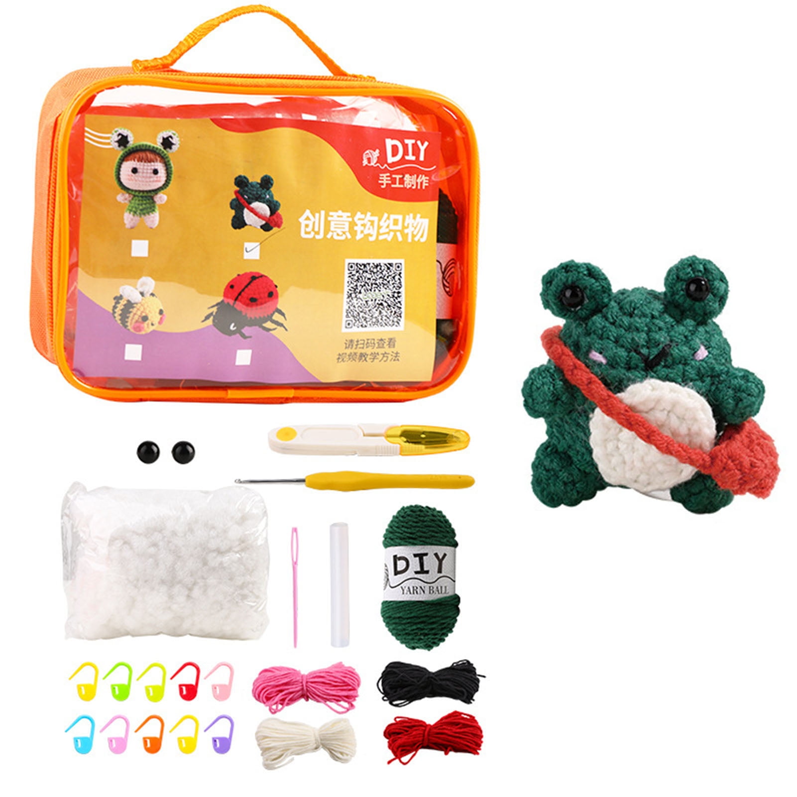 Adorable DIY Crochet Kit - Bright Color, Extra Soft, Vivid Expressions ...