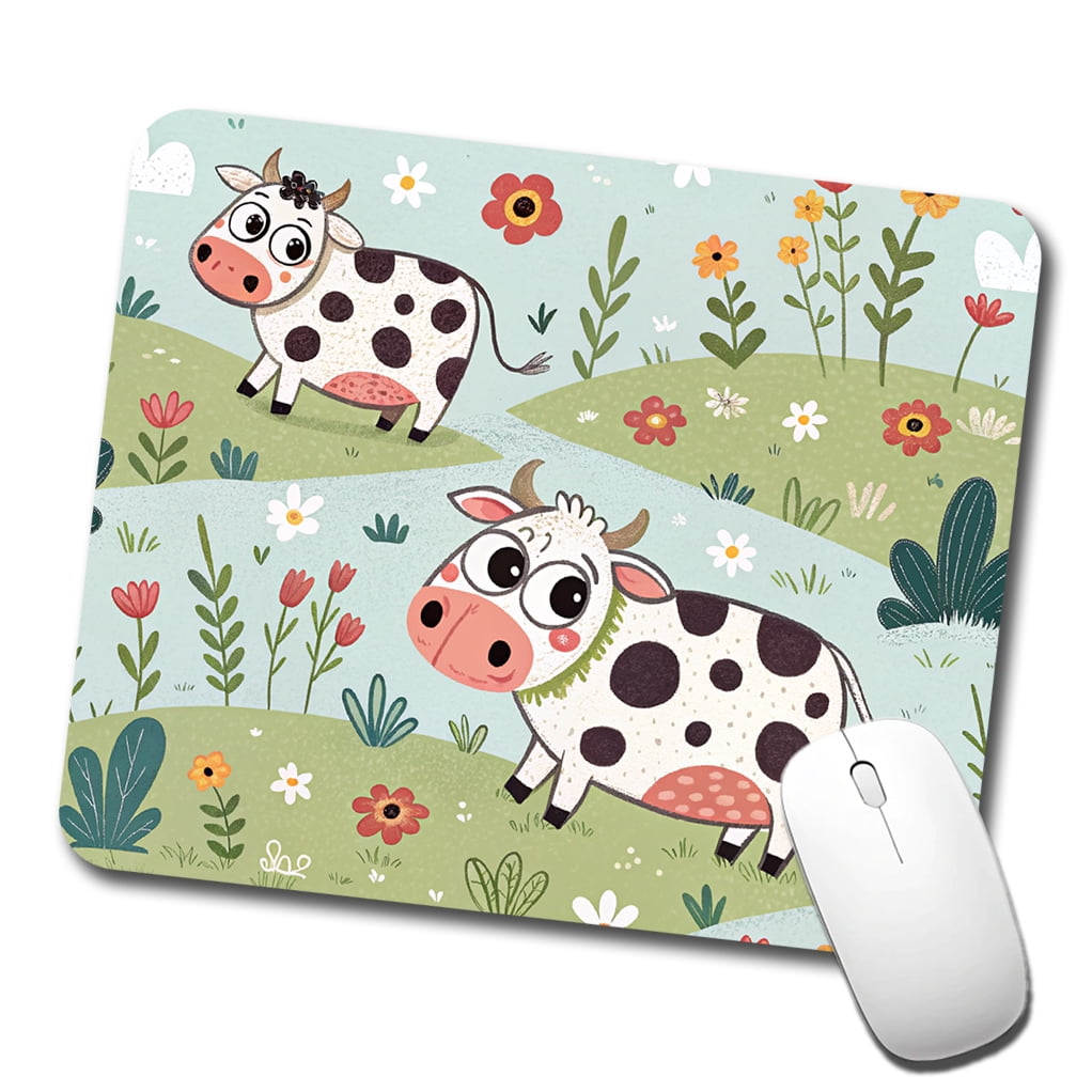 Adorable Dairy Cows Mouse Pad Low Profile Gaming Mat - Walmart.com