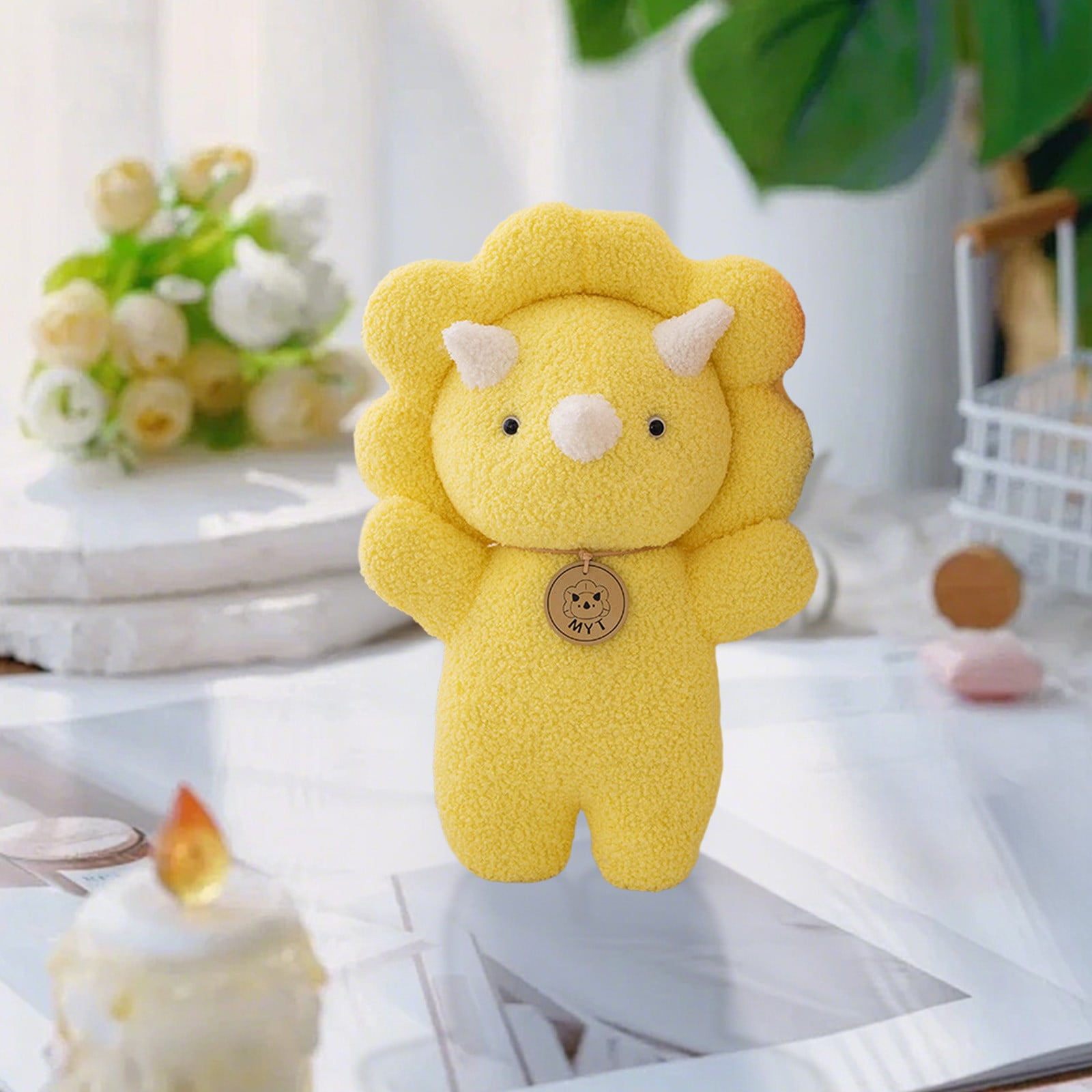 Adorable Dinosaur Plush Doll Soft Huggable Animal Companion Cuddly ...