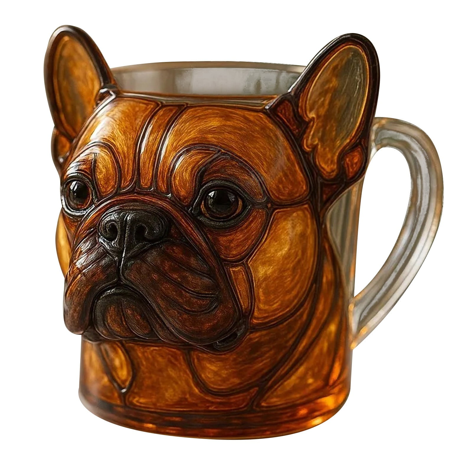Adorable Dog Head Shaped Glass Cups - Four Unique Styles Illuminate Your Drinking Moments with ...