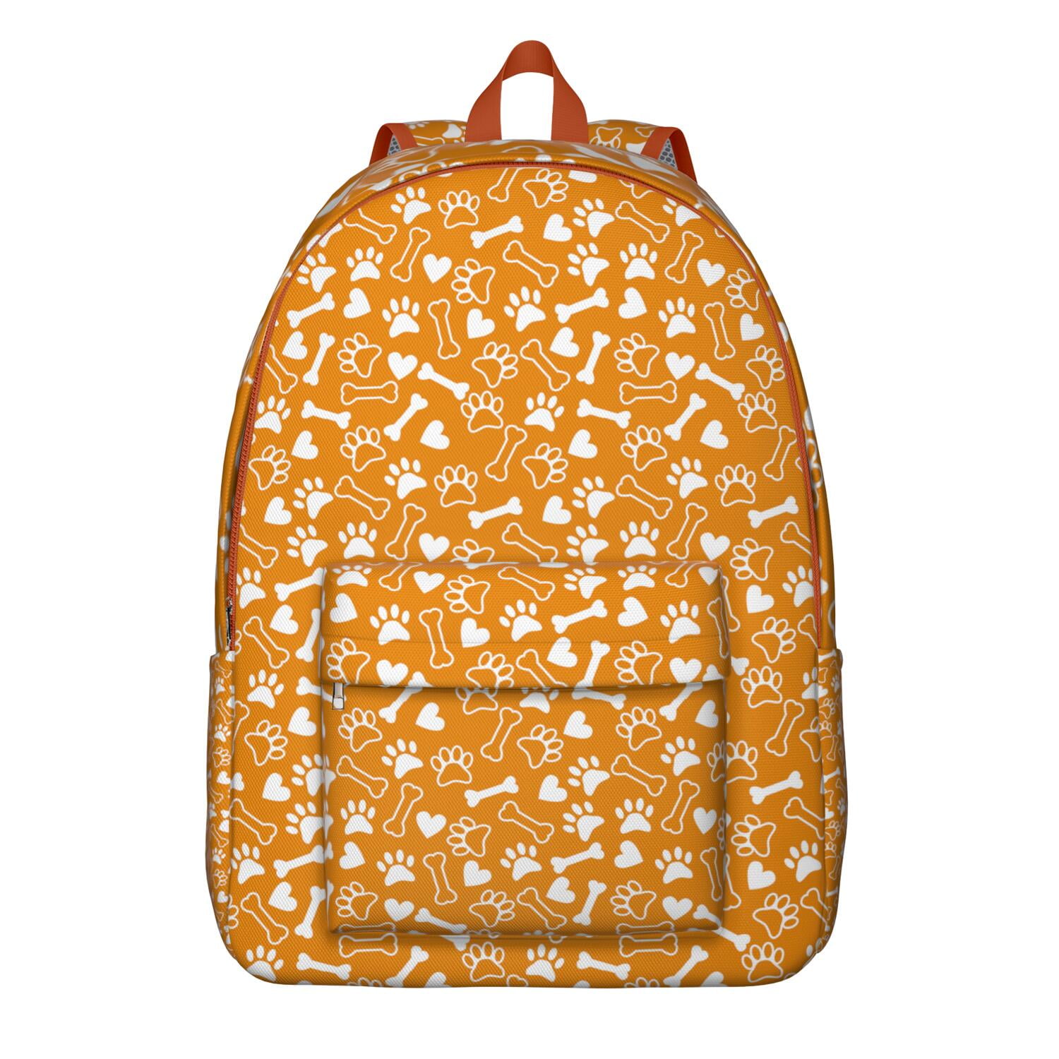 Adorable Dog Print Backpack, Lightweight Laptop Bag with Boho Dog ...