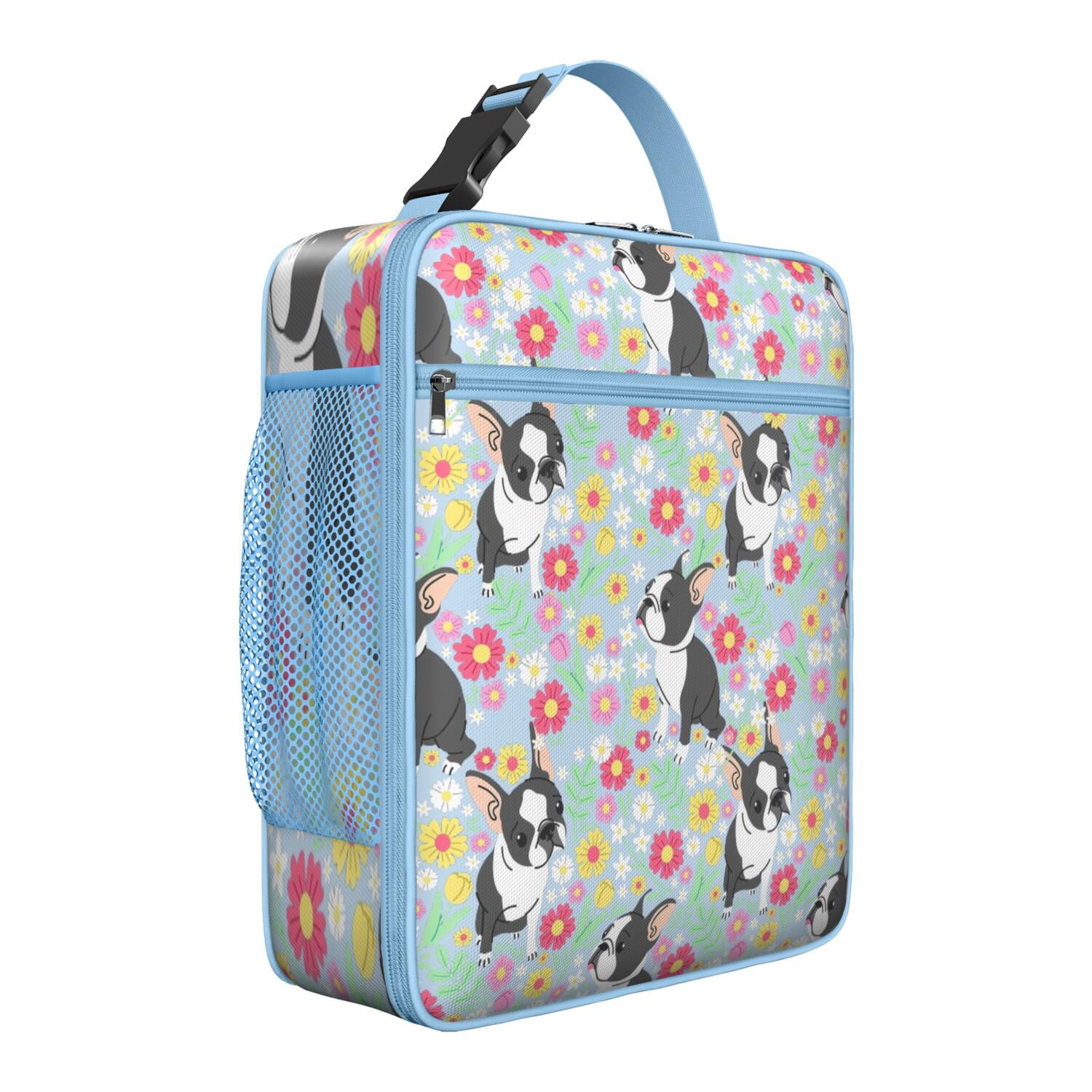 Adorable Dog-Themed Print Lunch Bag, Waterproof Insulated Tote with ...