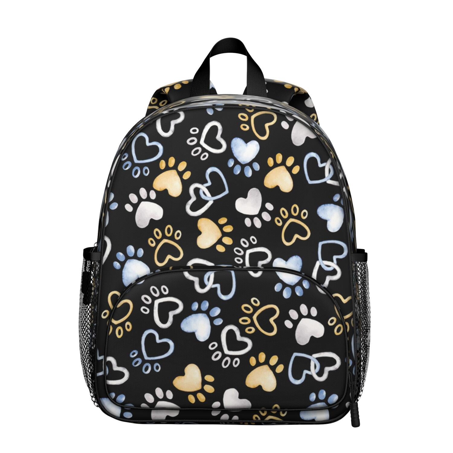 Adorable Dog-Themed Print Student Backpack – Playful Puppy Paw Pattern ...