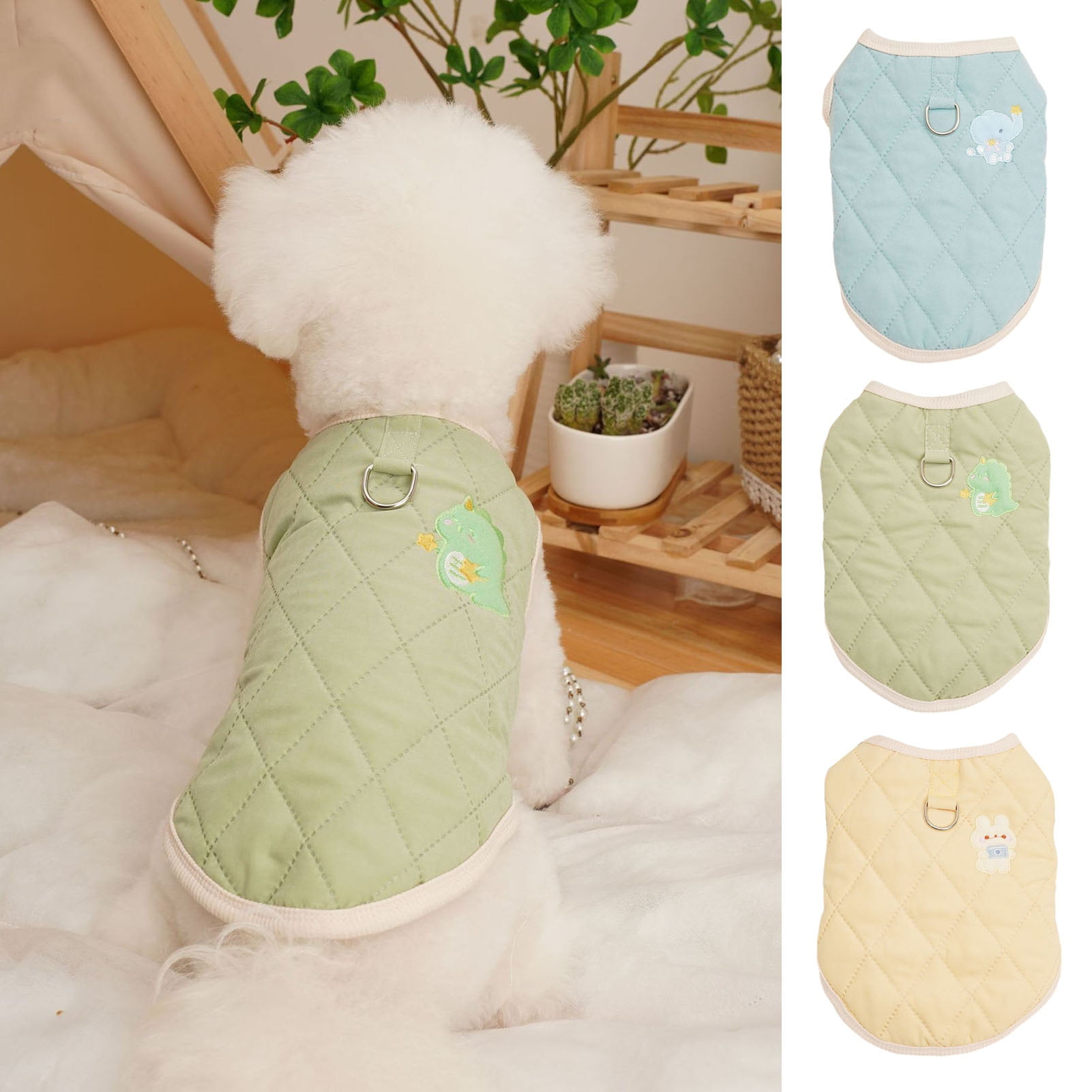 Adorable Dog Winter Coat with Traction Rope, 2-leg Button Closing ...