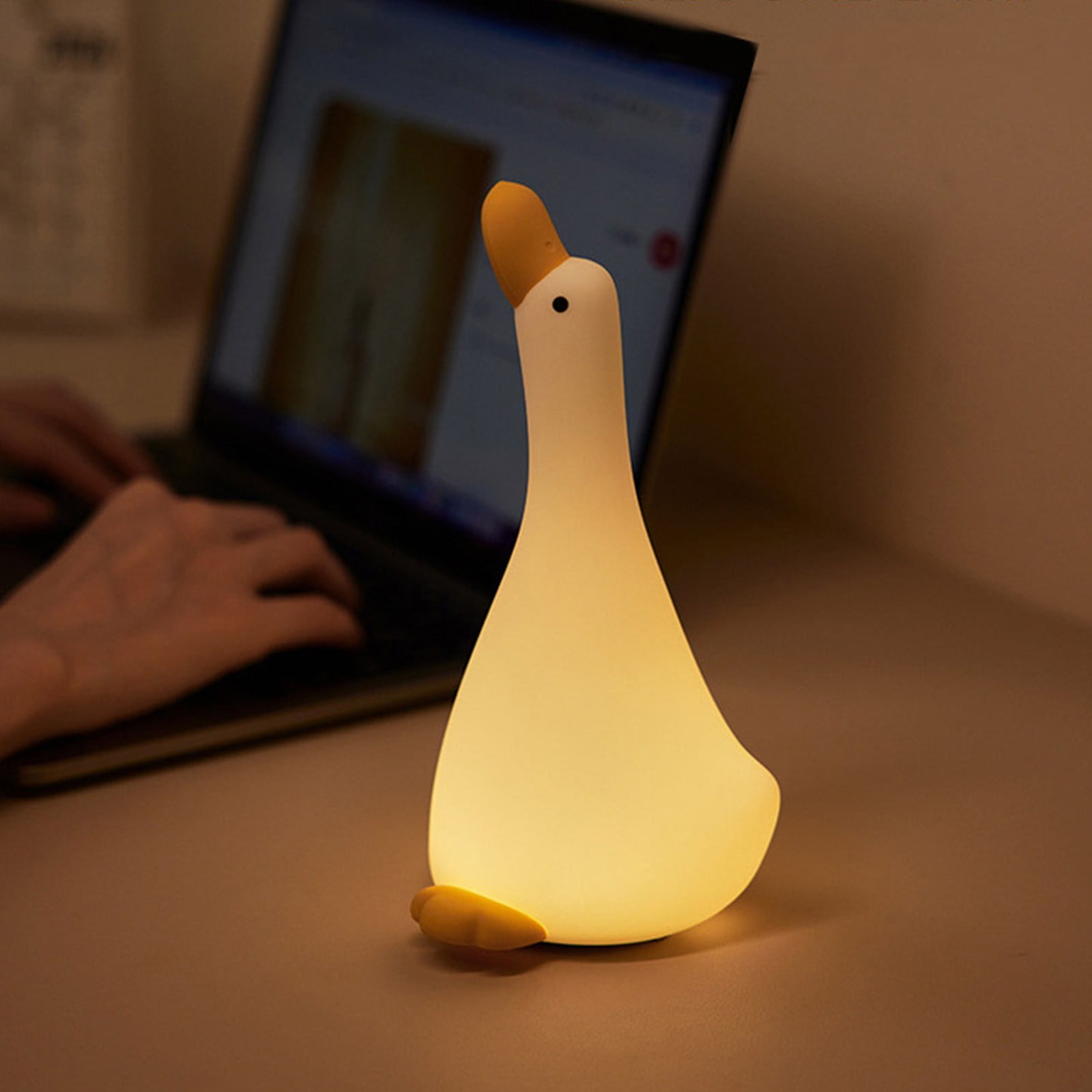 Adorable Ducks Rechargeable Night Lamp for Kids, Soft Light Tap Control ...