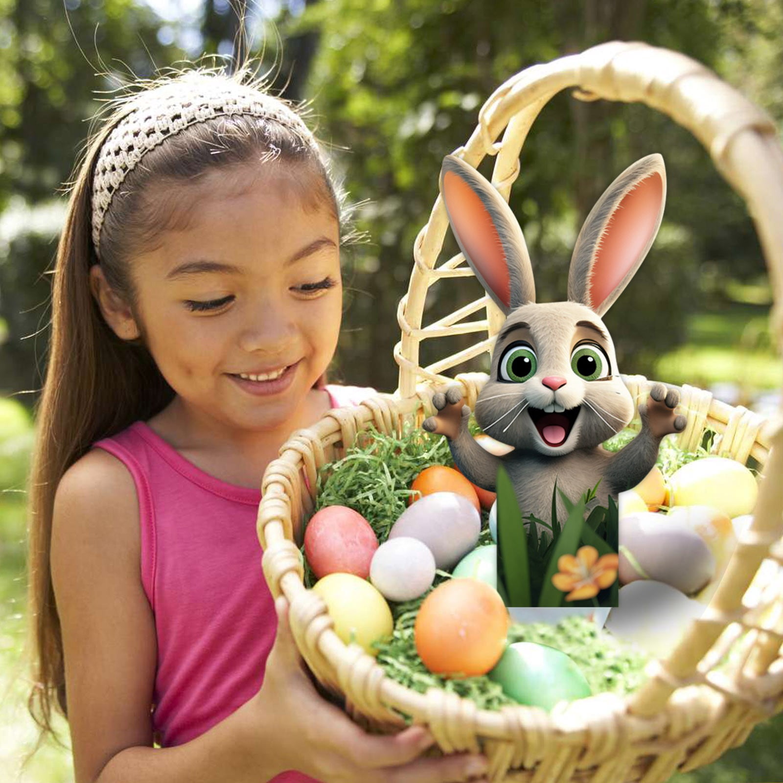 Adorable Easter Collectible Card Cute Bunny Garden Decoration For ...