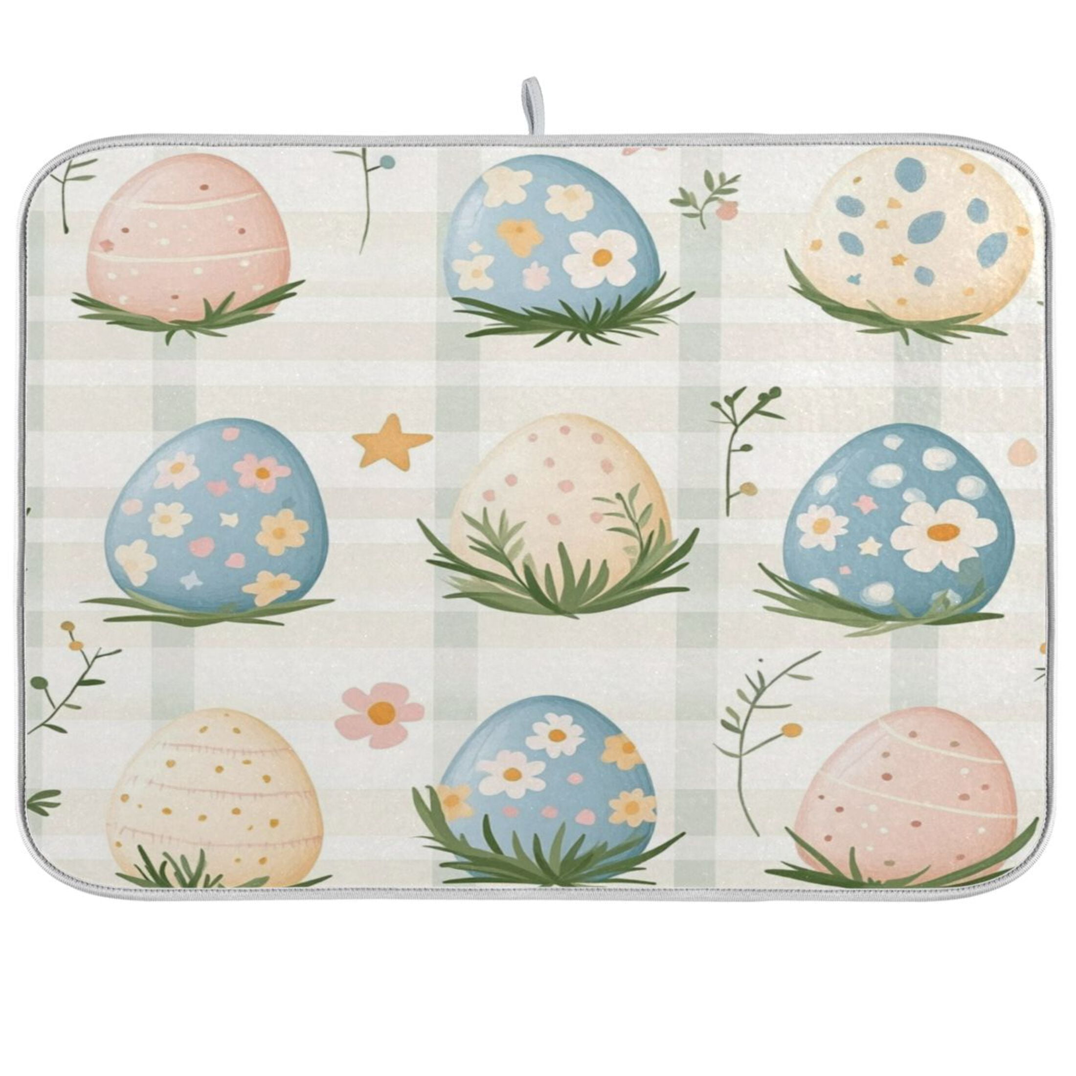 Adorable Easter Eggs Pattern Dish Drying Mat Kitchen Mats Microfiber ...