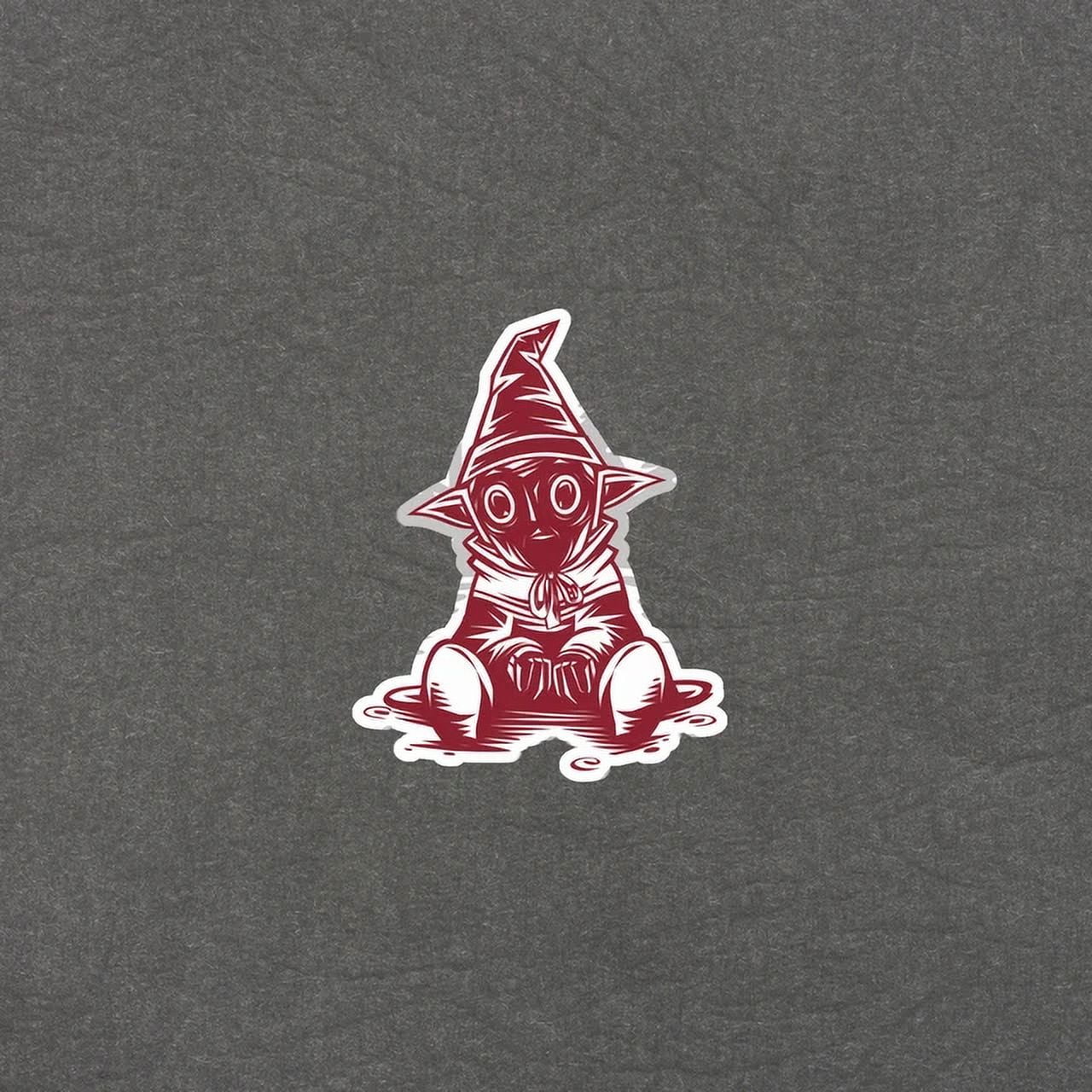 Adorable Elf Gnome Christmas Sticker - Cute Winter Fantasy Art ...