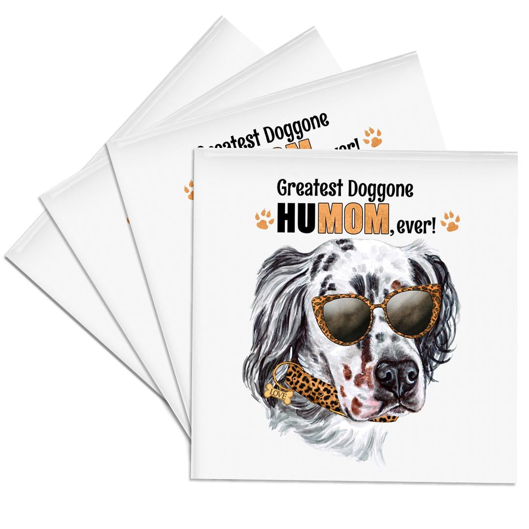 3drose, Adorable English Setter Dog Snazzy in Cheetah Glasses for ...