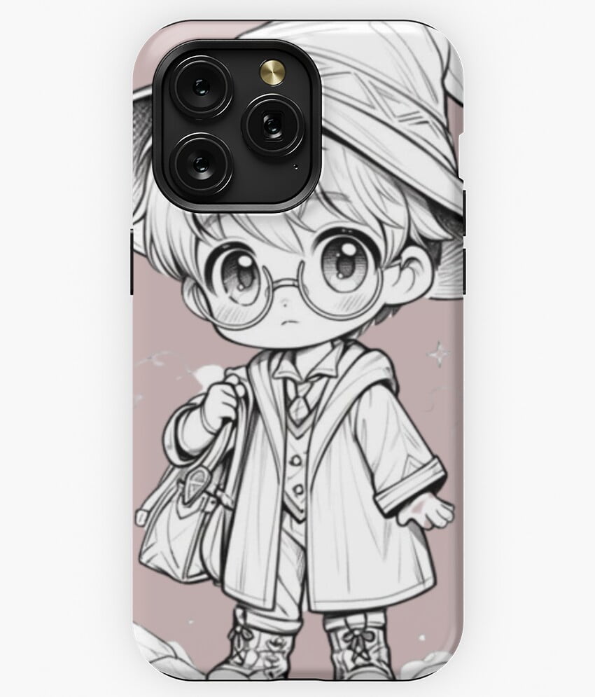 Adorable Explorer Child in Hat Pencil Drawing A8617 Phone Case for ...