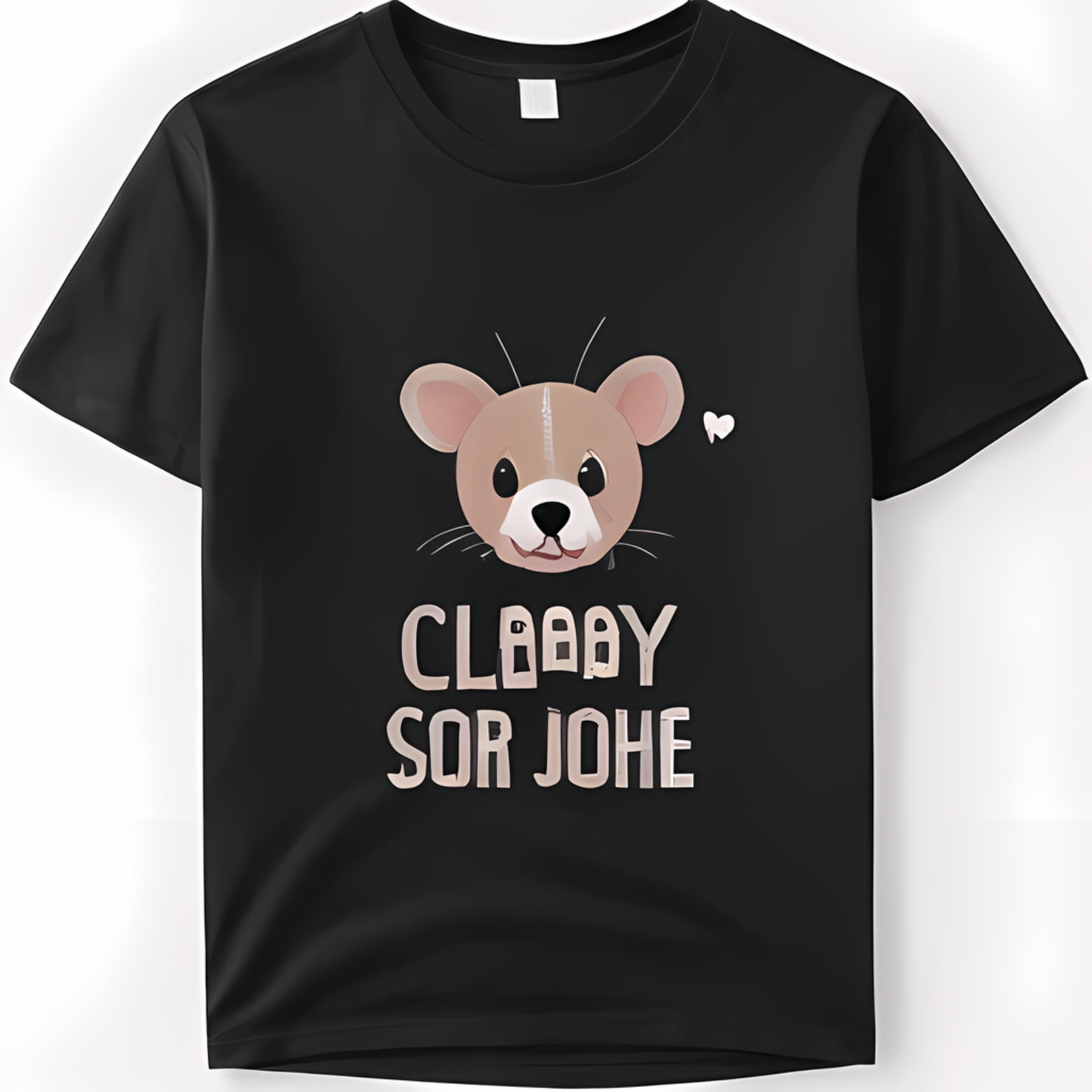 Adorable Face Design on Black T-Shirt Official Cibi Jormhe Cute Baby ...