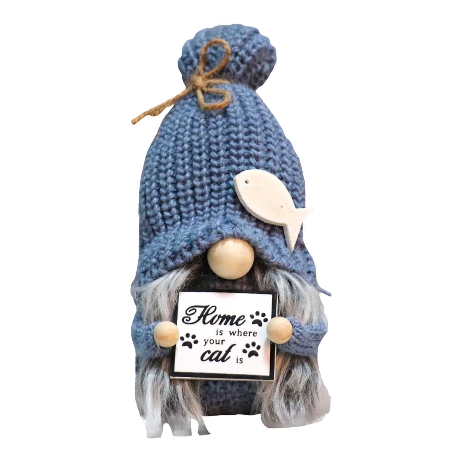 Adorable Faceless Doll Plushie - Dog and Dwarf Themed with Knit Hat and ...