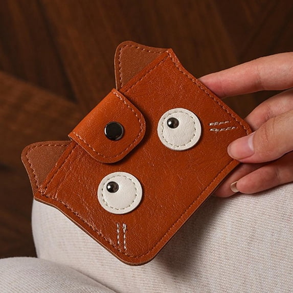 Adorable Faux Leather Mini Coin Purse – Soft Slim Card Wallet, Magnetic ...