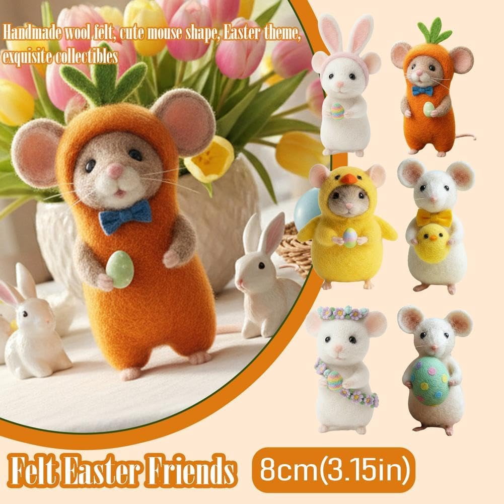 Adorable Felt Animal Gift, Small Easter Mouse Plushie for Gift Bags ...