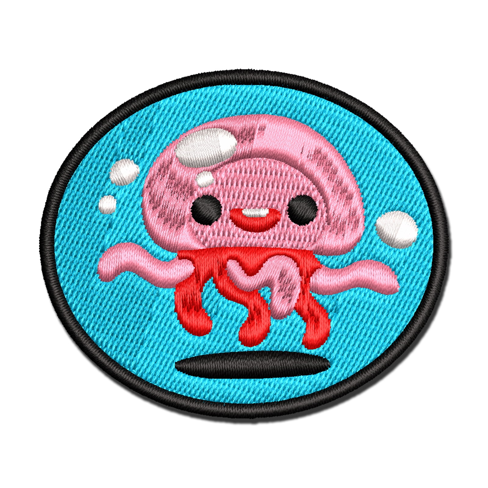 Adorable Floating Jellyfish Bubbles Applique Multi-Color Embroidered ...