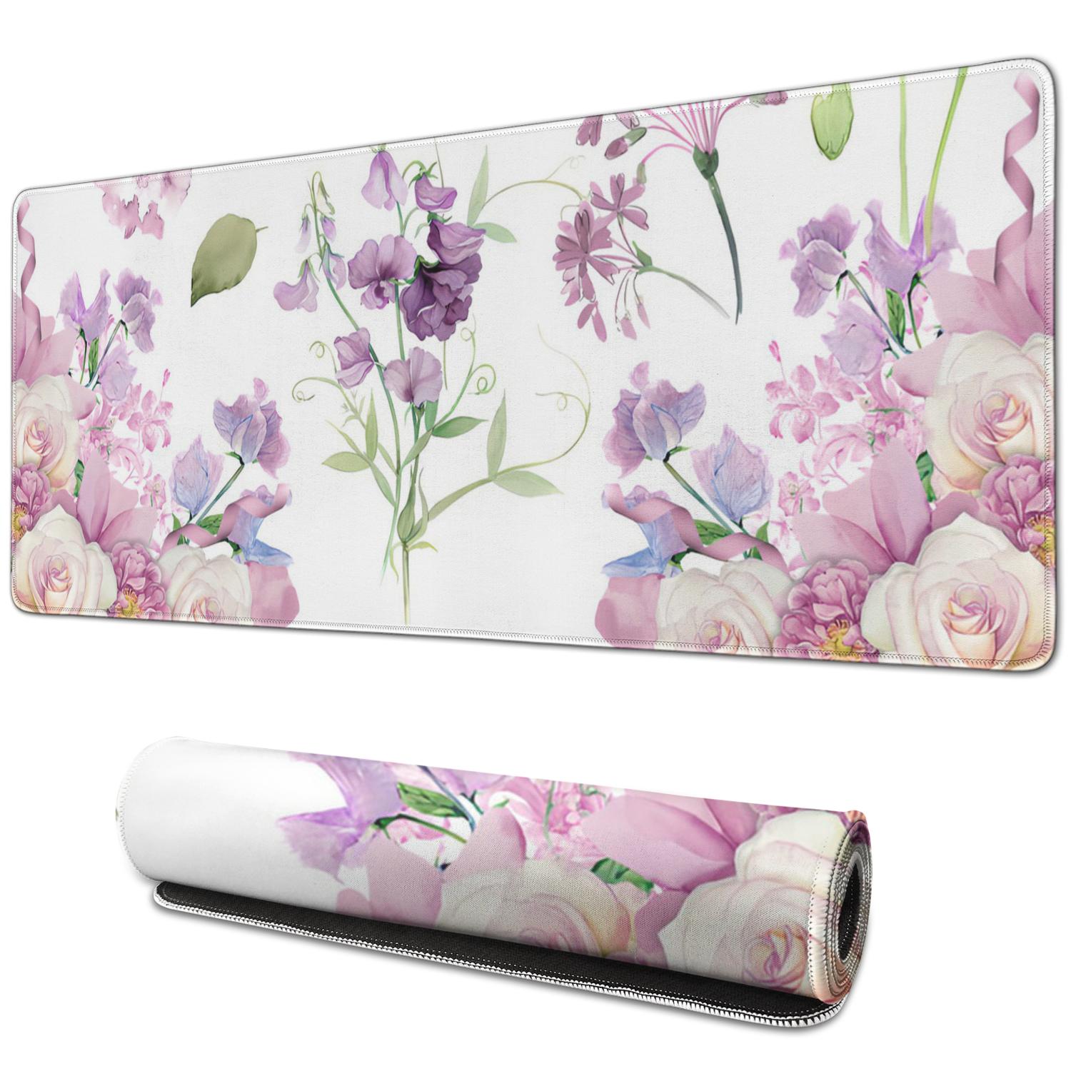 Adorable Flower Gaming Mouse Pad - Large Keyboard Mat, Aesthetic Desk ...