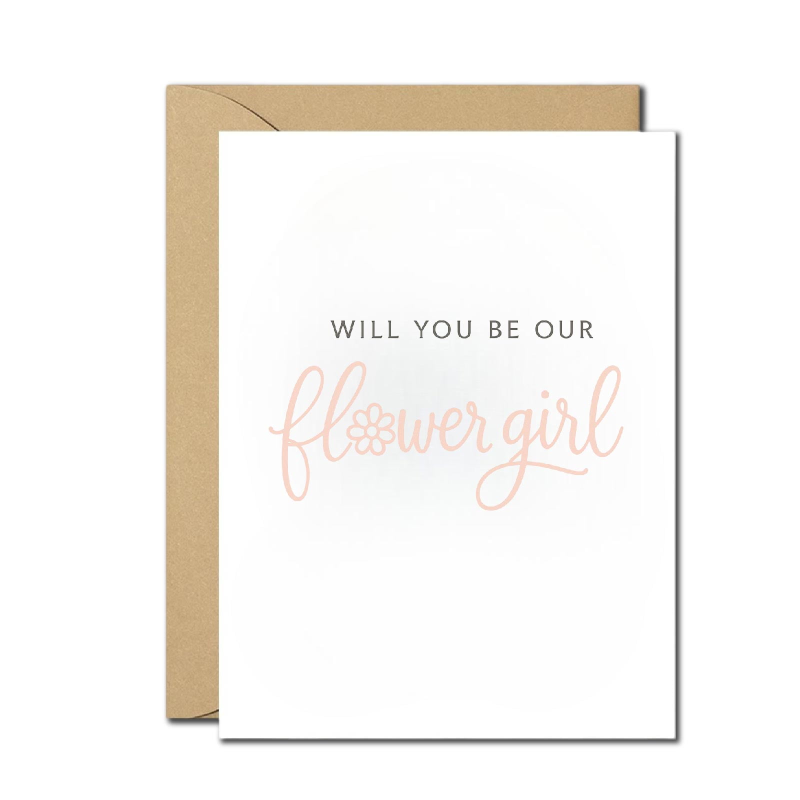 Adorable Flower Girl Proposal Card - Heartfelt "Will You Be Our Flower ...
