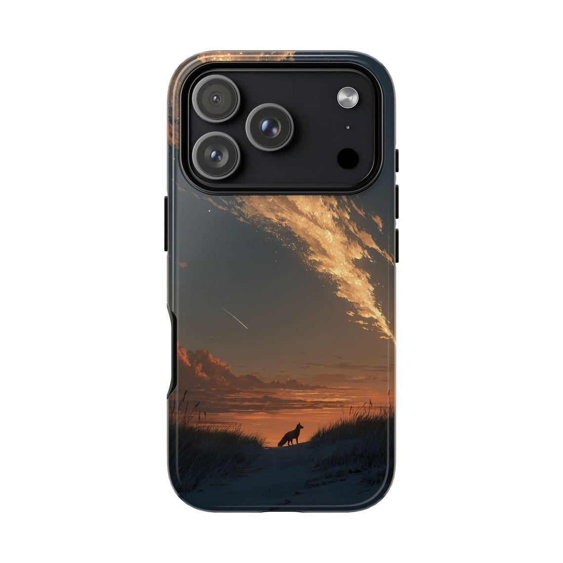 Adorable Fox Under Sunset Orange Comet Sky with iPhone 17 to 11 Pro Max ...