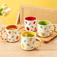 Adorable Fruit Series 12oz Ceramic Mug - Fun Lemon, Strawberry, Avocado ...
