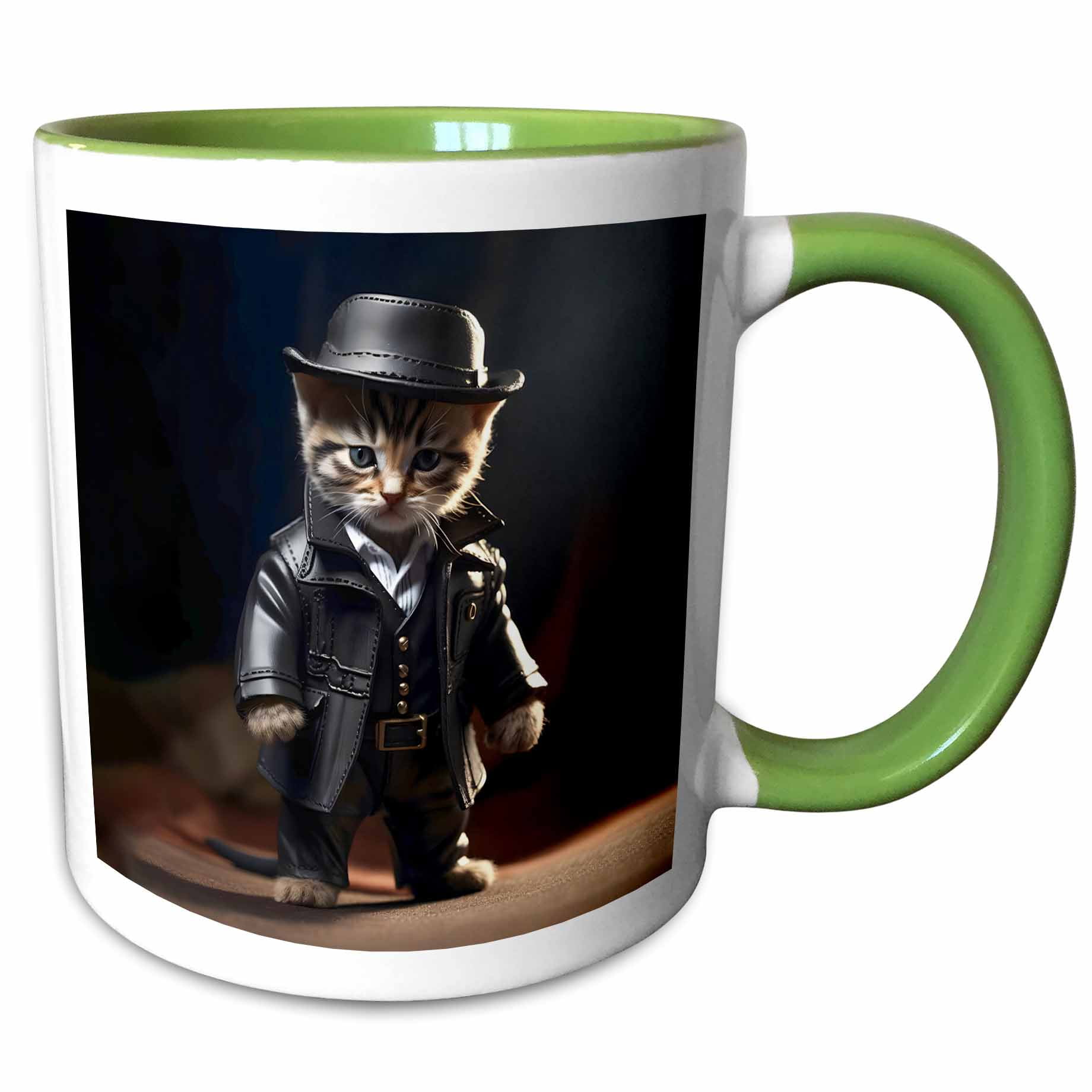 3drose, Adorable Gangster Kitten Dressed as a Mob Boss, 15oz Two-tone ...