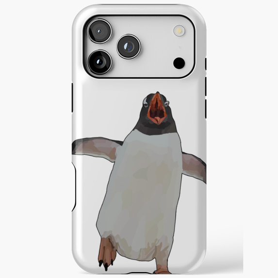 Adorable Gentoo Penguin Walking Art iPhone Case 17 through 11 Pro Max ...
