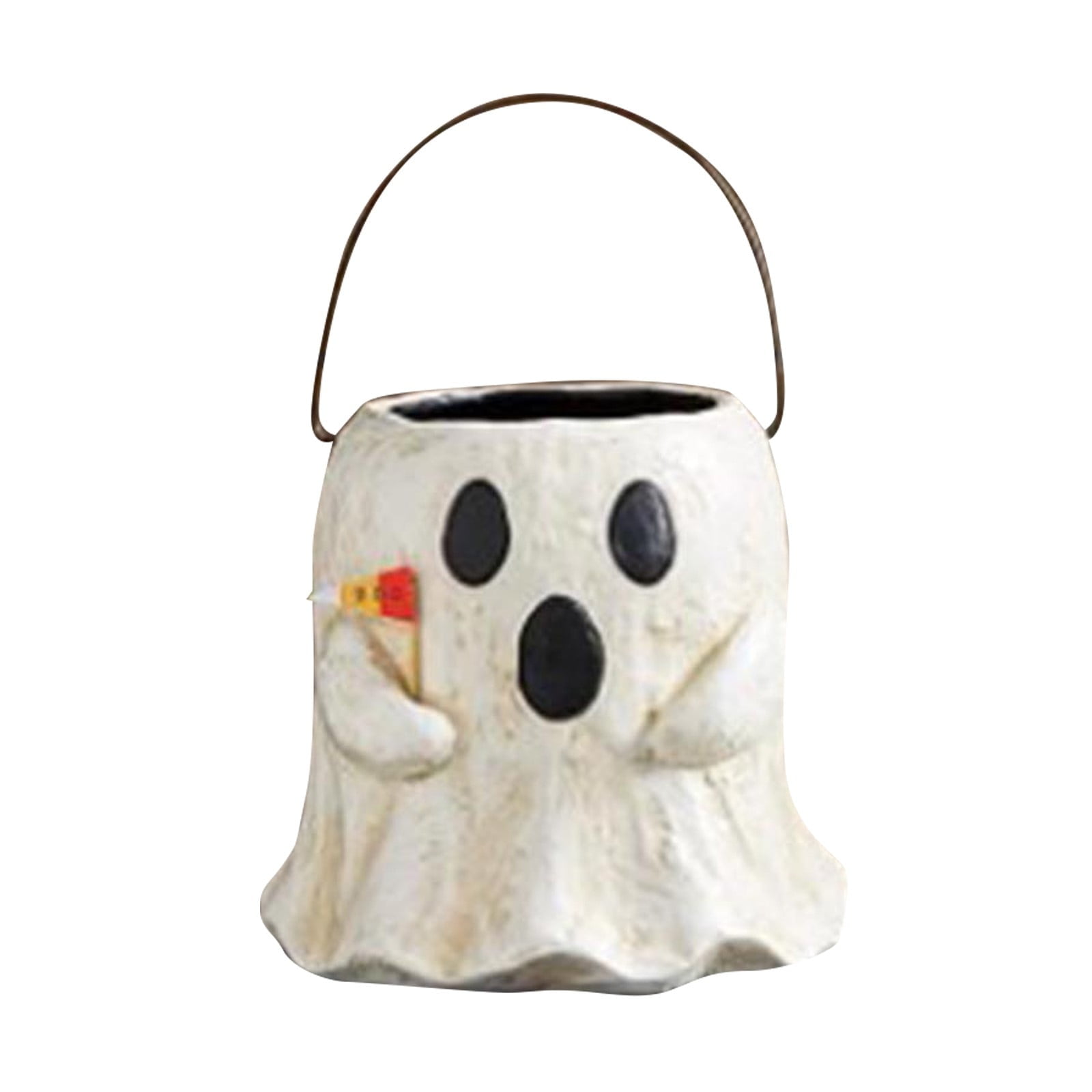 Adorable Ghost Bucket: Halloween Candy Bowl,Planter Pot,and Vase for ...