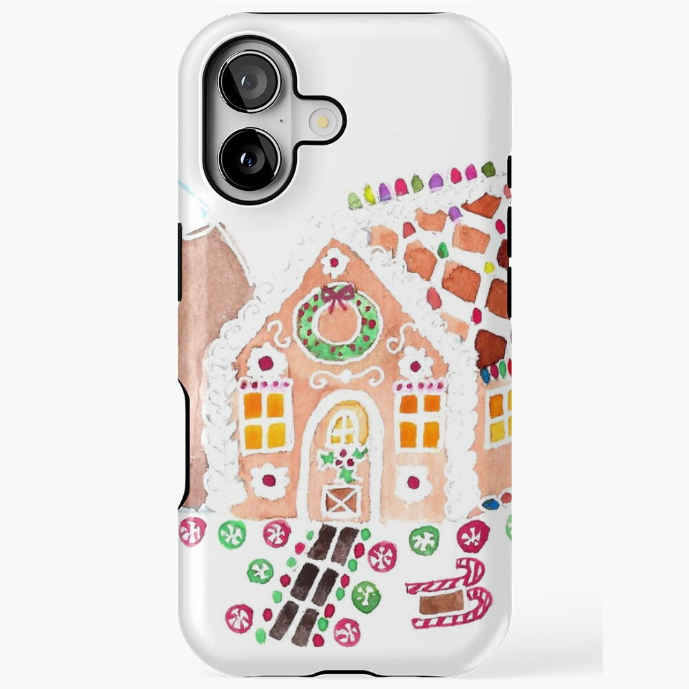 Adorable Gingerbread Family Festive Holiday Scene Phone Case for iPhone ...