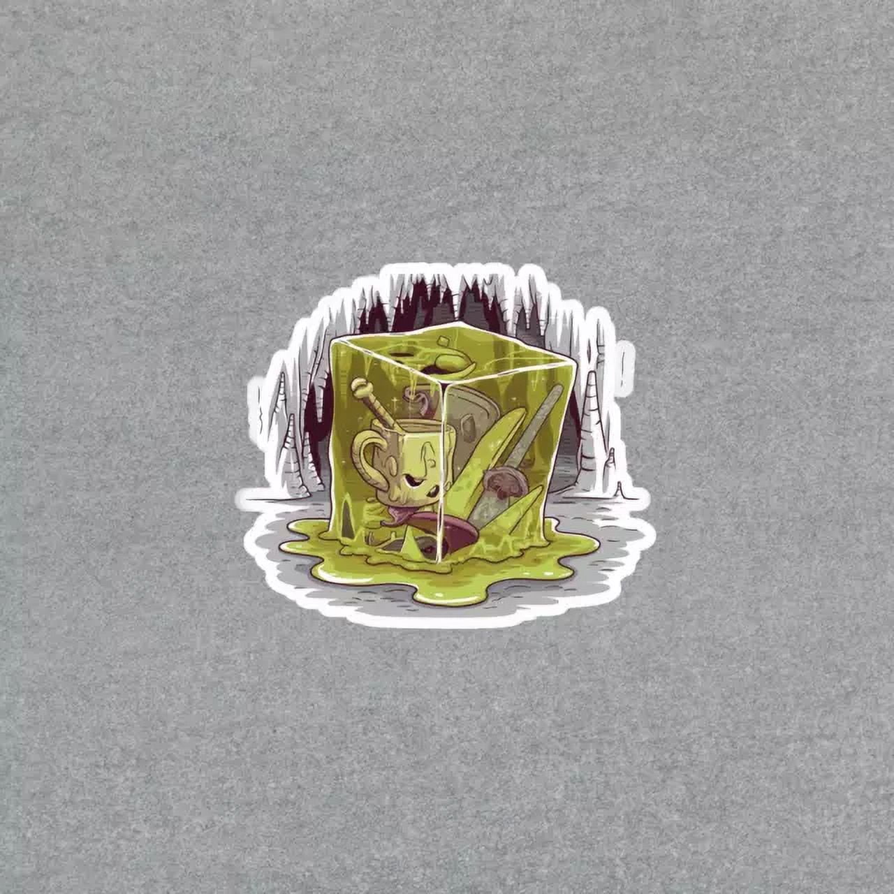 Adorable Green Goo Monster Sticker - Cute Cartoonish Slime ...