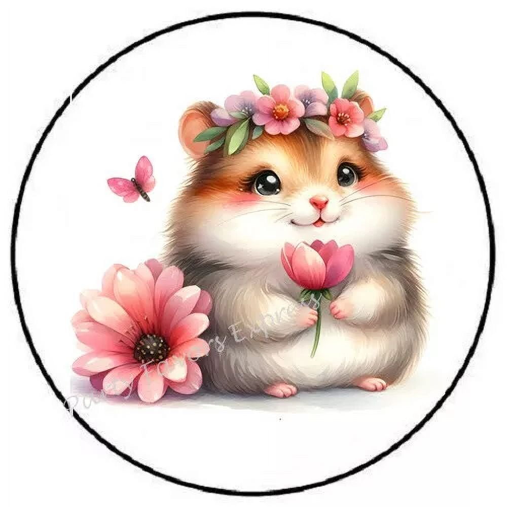 Adorable Hamster Sticker Party Favors Sticker Envelope Seals Labels ...