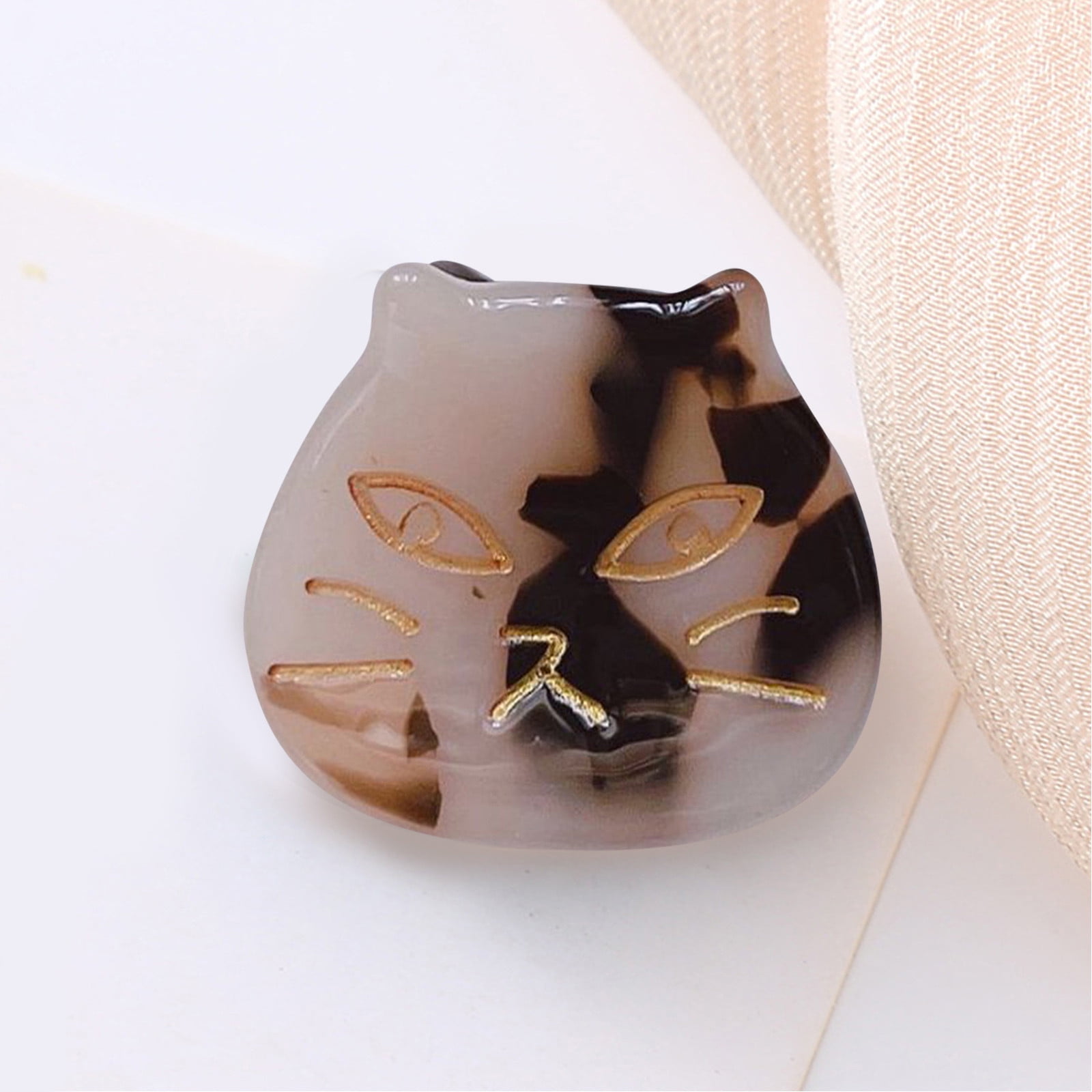 Hand Painted Tiny Cat Barrettes for Women Girls Hair Clips Cute Animal ...