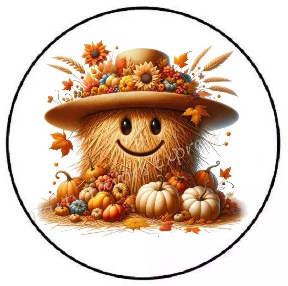 Adorable Haystack Autumn Halloween Sticker Party Favor Envelope Seals ...