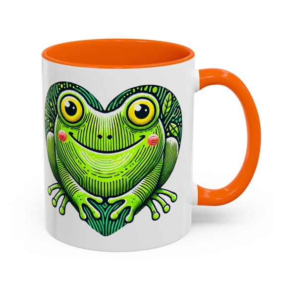 Adorable HearT1S1HAped Frog Coffee Mug, Cute and WhimsiC1Al Design ...