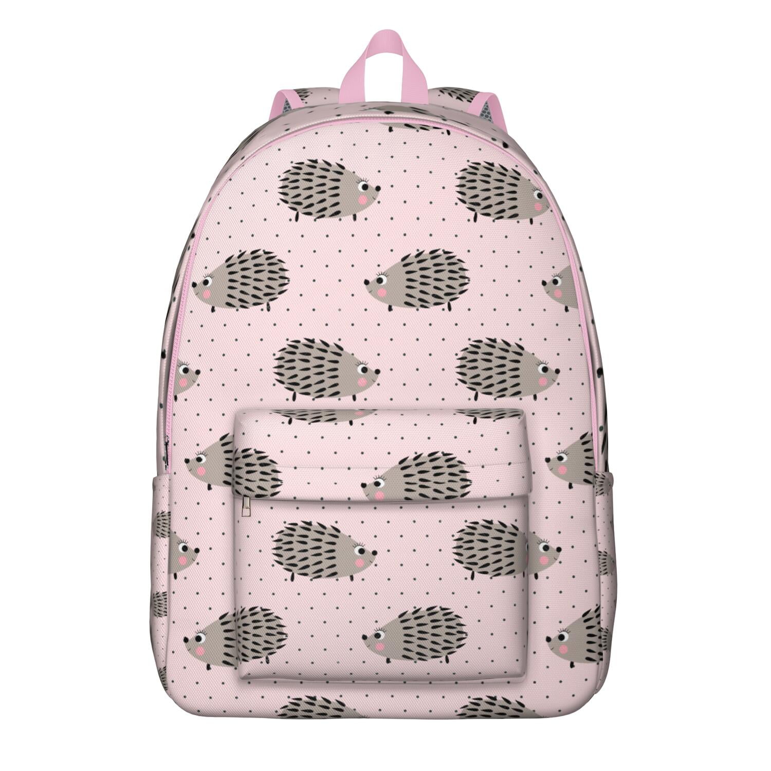 Adorable Hedgehog Backpack – Artistic Forest Scene with Floral Pattern ...