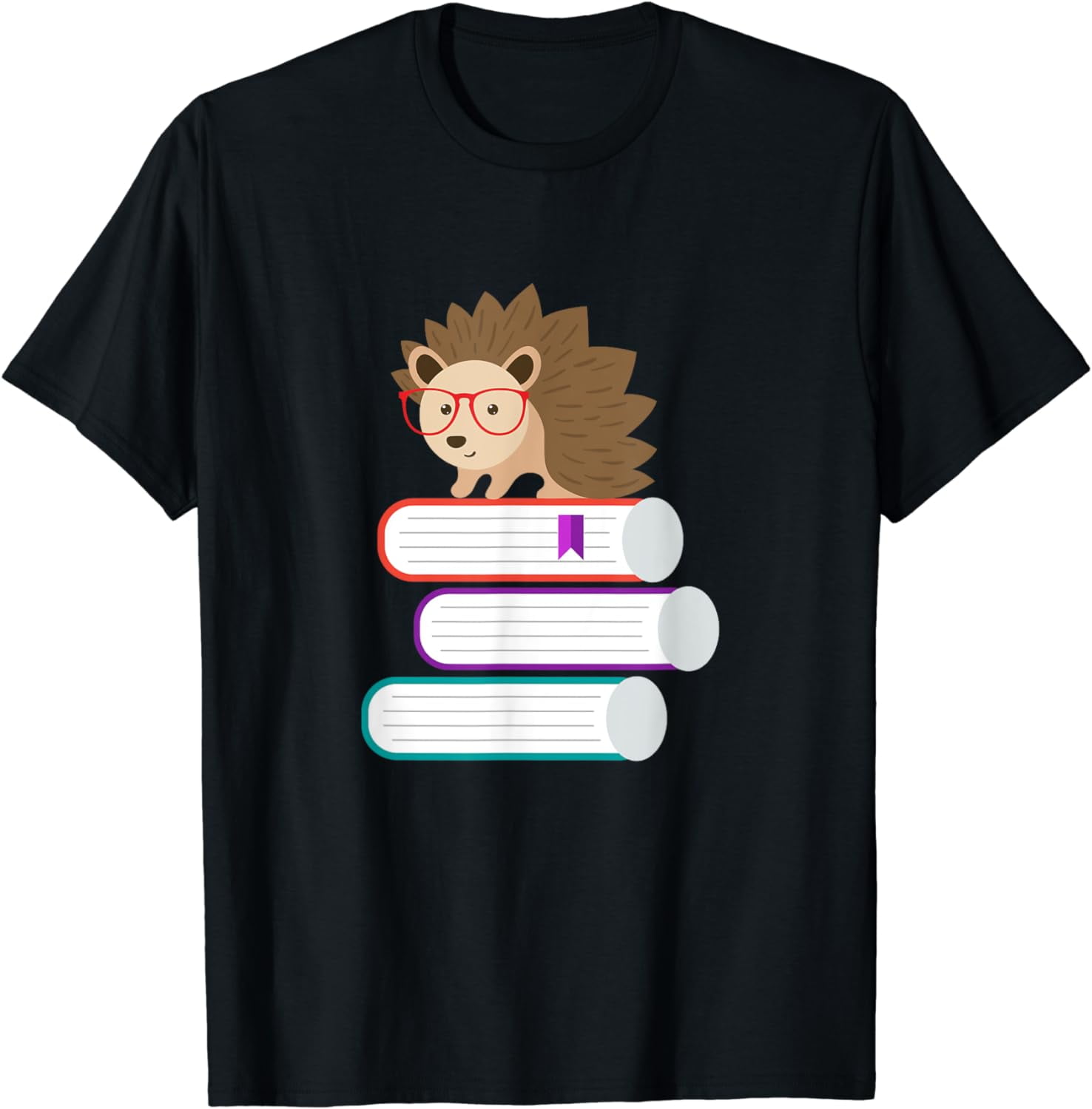 Adorable Hedgehog Book Nerd - Funny Hedgehog Animal T-Shirt - Walmart.com