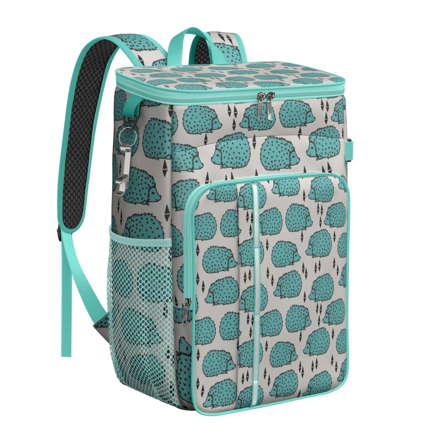 Adorable Hedgehog Pattern Insulated Cooler Backpack, Leakproof Double ...