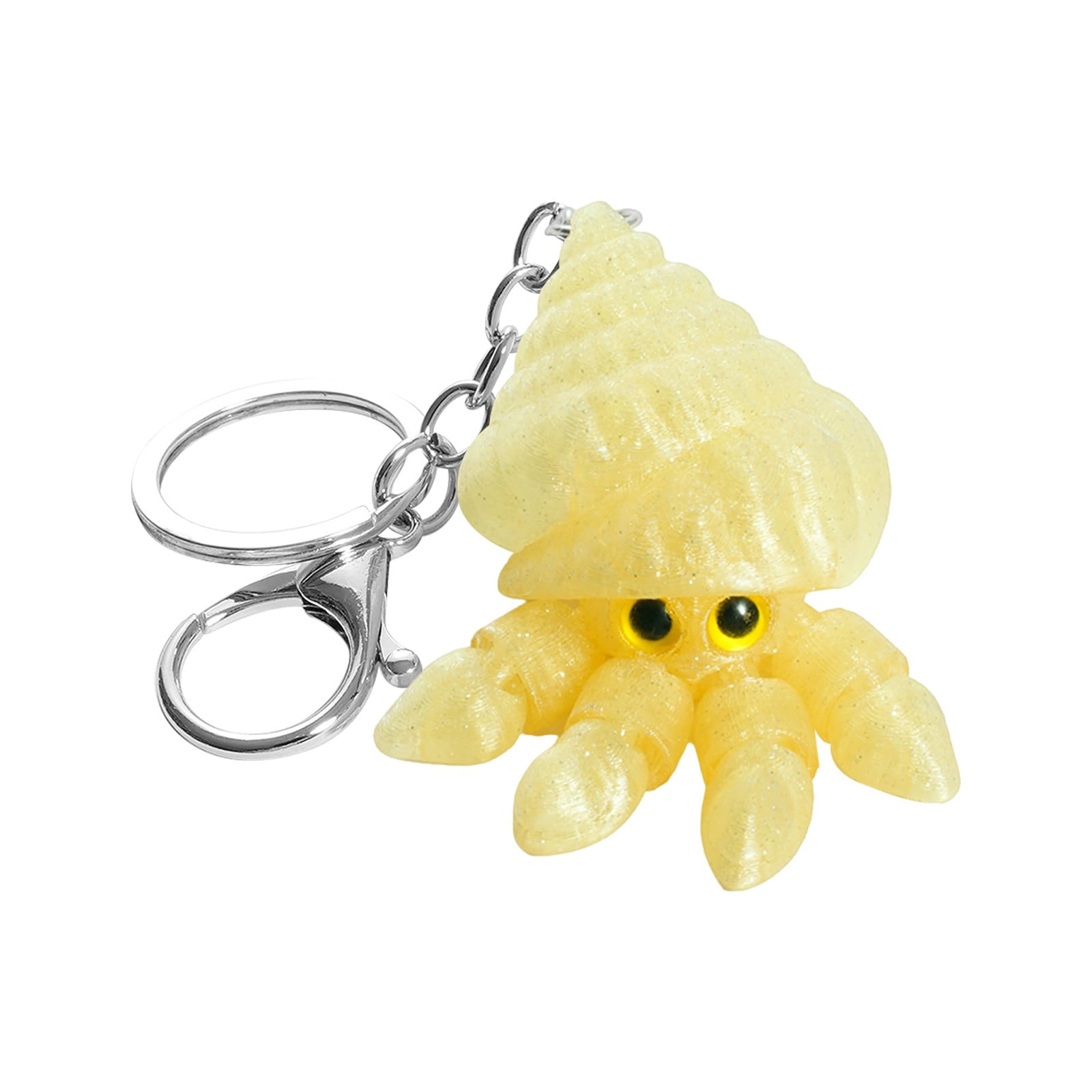 Adorable Hermit Crab Keychain with Blue Shell Cute Ocean-Themed ...