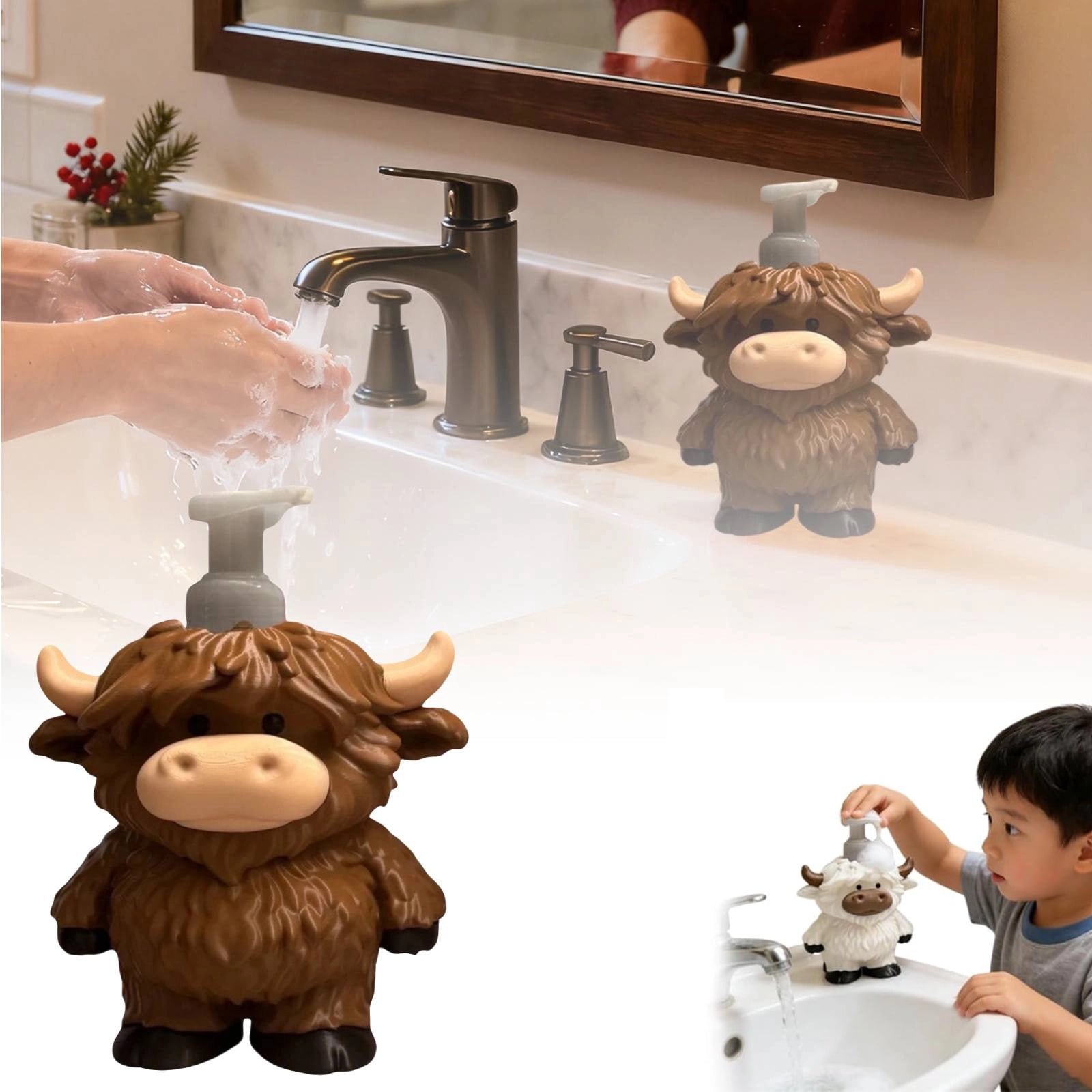 Adorable Highland Cow Bottle for Hand Soap & Shower Gel 3D Printed ...