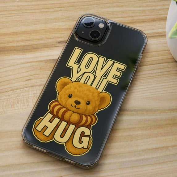 Adorable Huggable Teddy Bear Graphic Design with iPhone 17 to 11 Pro ...