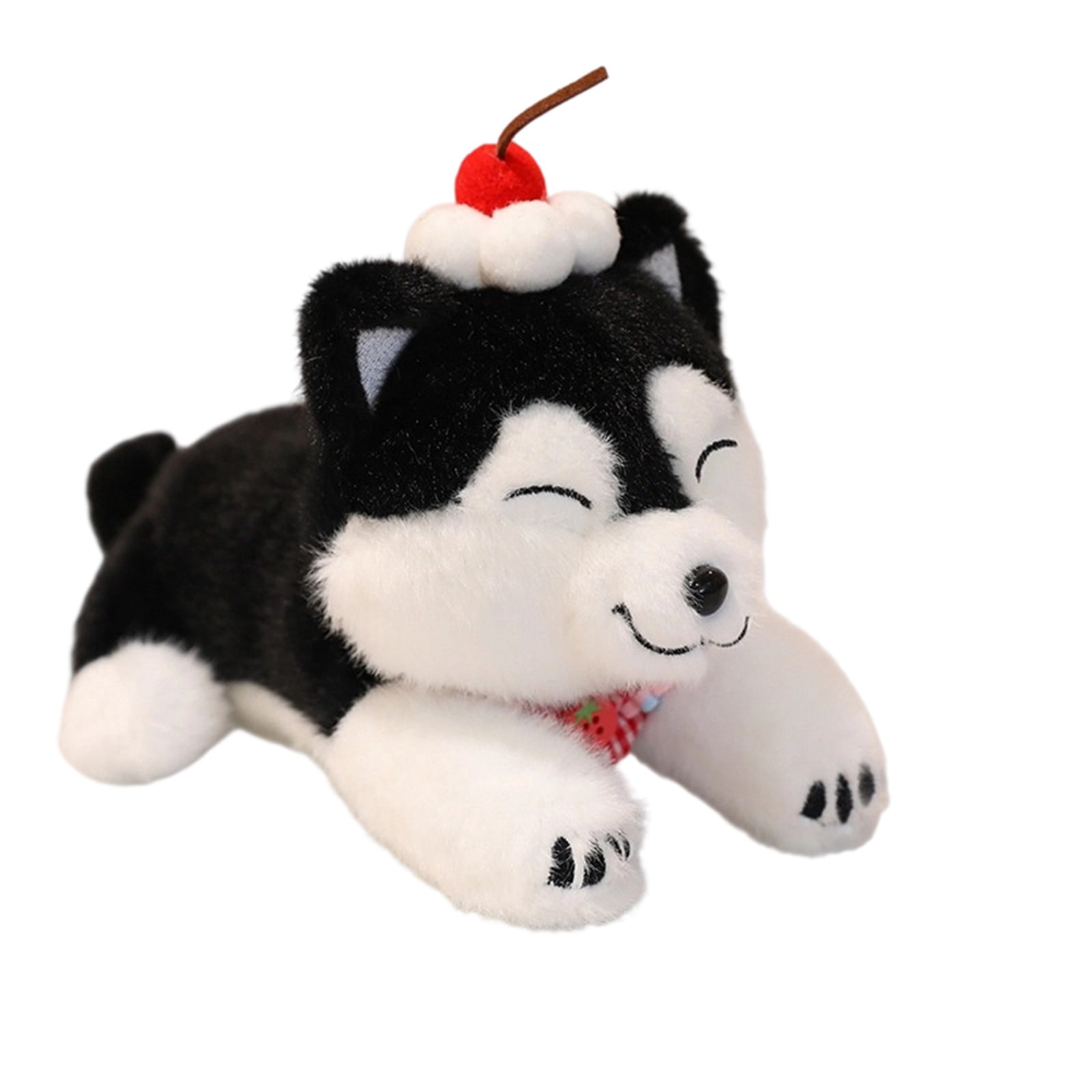 Adorable Husky Dog Plush Toy, Cartoon Stuffed Animal Soft Cuddly Pillow ...