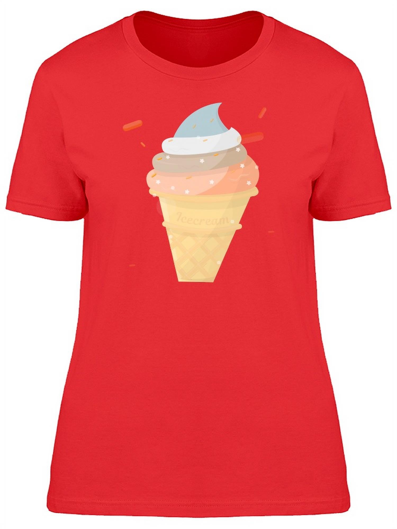 Adorable Ice Cream Cone Doodle T-Shirt Women -Image by Shutterstock ...