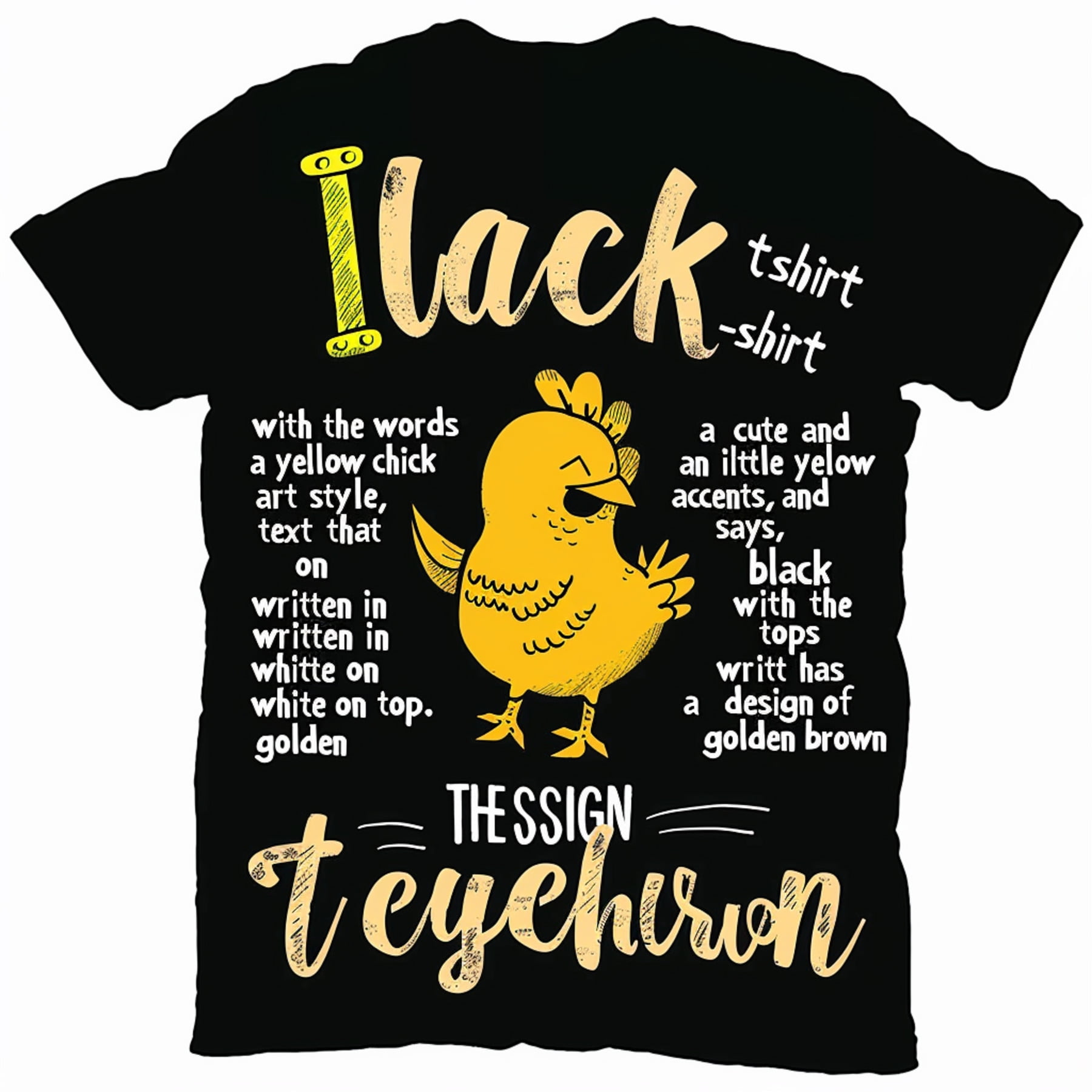 Adorable 'Ifive Raising Chicken' Black TShirt with Cute Chick ...