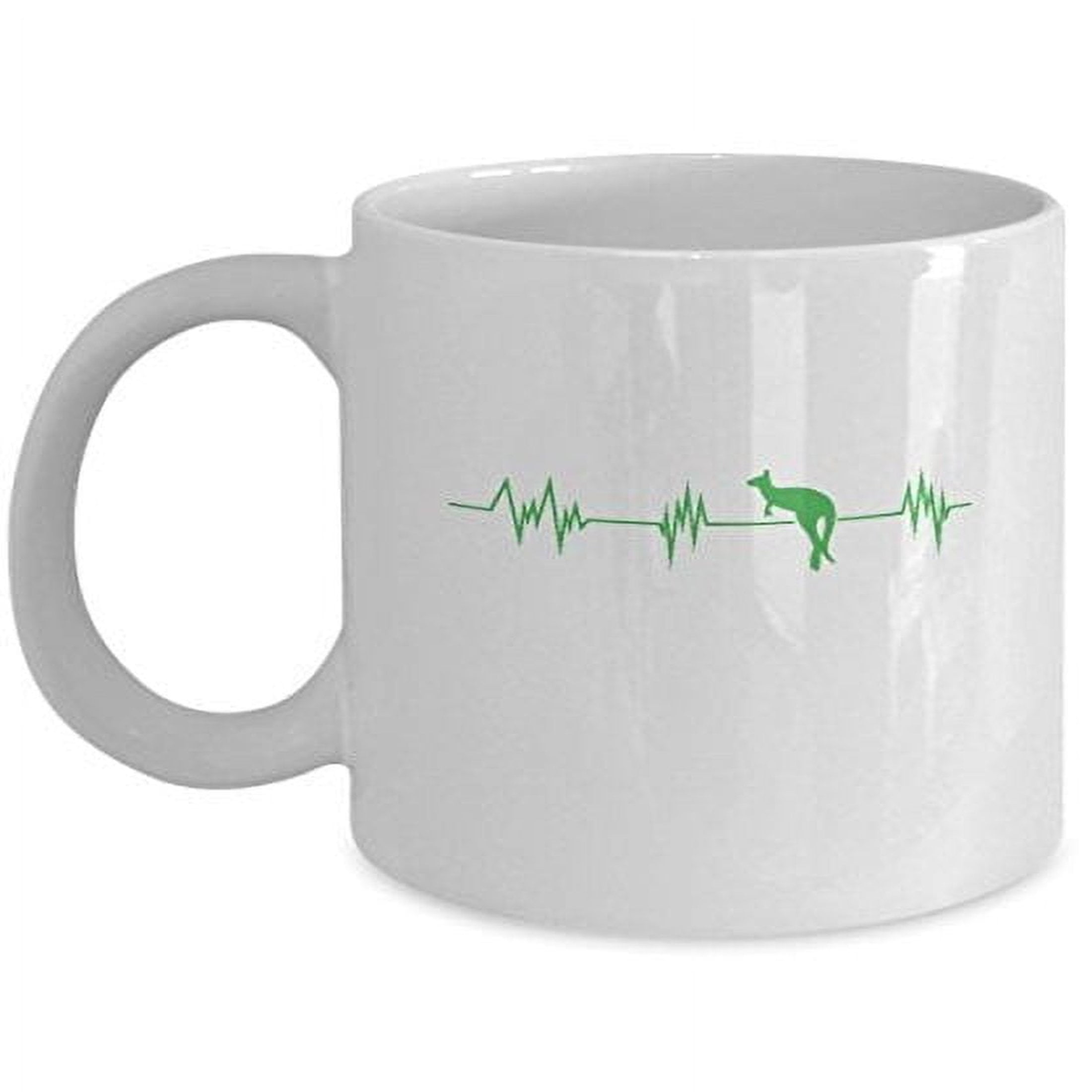 Kangaroo 11 oz Coffee Mug - Adorable Design White Ceramic Gift ...