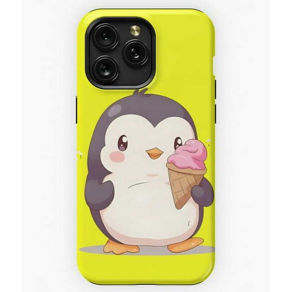 Adorable Kawaii Penguin with Ice Cream G3312 Phone Case for iPhone17 16 ...